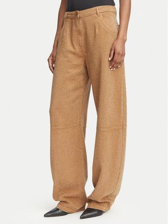 Elisabetta Franchi Stoffhose PJ-16D-66E2-V560 Hellbraun Balloon Fit