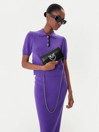 Pinko Handtasche Love One Wallet Light AI 25-26 PLTT 105344 A2JC Schwarz