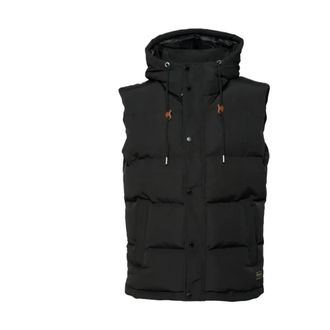 Superdry Everest &Auml;rmellose Kapuzensteppweste - - Jackets - Herren - Schwarzk - S