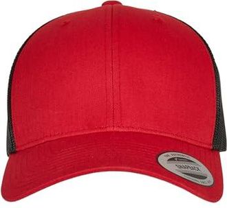 Flexfit Casquette de Baseball Unisexe, Opaque, Rouge/Noir, Taille Unique