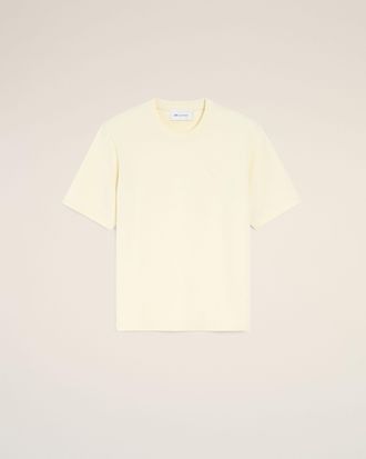 Ami T-shirt blanc en coton Ami de Coeur emboss&eacute; Ivoire - XXXL - Unisex