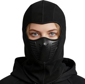Generic Casque de cyclisme pour sports de plein air | Capuche &eacute;paisse et chaude pour le visage | Cagoule en polaire pour v&eacute;los et motos | Masque facial pour t
