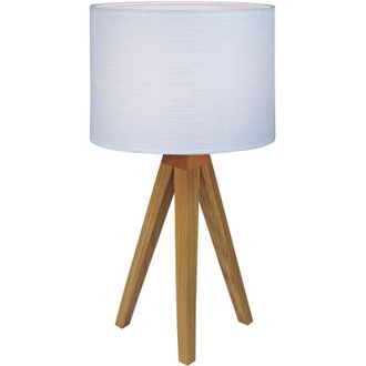 Marksl&ouml;jd Kullen - Lampe de table dint&eacute;rieur &agrave; 1 lumi&egrave;re en ch&ecirc;ne avec abat-jour cylindrique, E14 - Markslojd