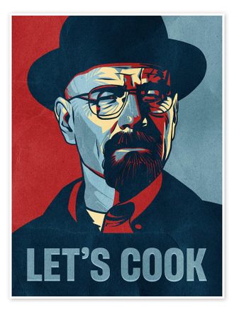 Posterlounge Lets Cook Poster von Nikita Abakumov 50 x 70 cm Blau Wandbilder Wanddeko