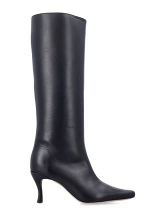 by FAR Stiefel - Stevie 42 White Leather Boots - Gr. 36 (EU) - in Grau - f&uuml;r Damen