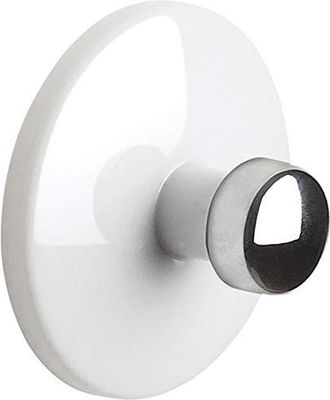 Spirella Crochet Mural Serviette BOWL - ABS Chromé Durable - Design Élégant et Moderne - Fixation Murale Pratique pour Serviettes - Blanc et Argent