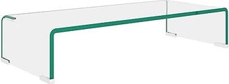 vidaXL Meuble TV de Salon Support pour Moniteur 60x25x11 cm Verre Transparent