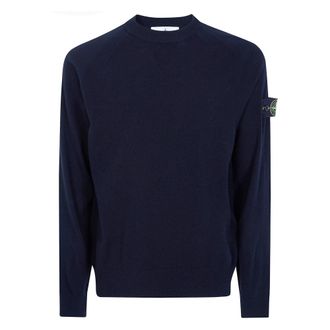 Stone Island Rundhals-Pullover - - Knitwear - Herren - Blau - 2XL