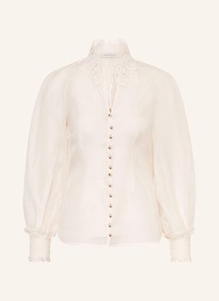 Zimmermann Bluse Rebellion Mit Leinen weiss