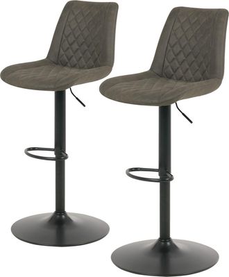 Red Living home24 Barstuhl Wismes (2er-Set) 50 x 91 x 58cm Vintage Grau