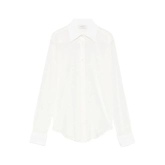 Mazzarelli Femme, Blouses et Chemises, Blanc, Taille: 40 FR Gea Long-sleeve Shirt