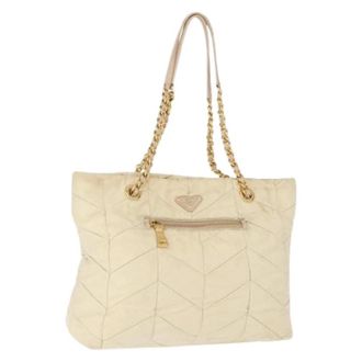 Prada Pre-owned Vintage Nylon Tote Bag - - Pre-owned - Damen - Beige - ONE SIZE