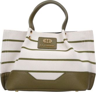 La Carrie Femme, Sacs, Multicolore, Taille: ONE Size Sac ray&eacute; en tissu et similicuir