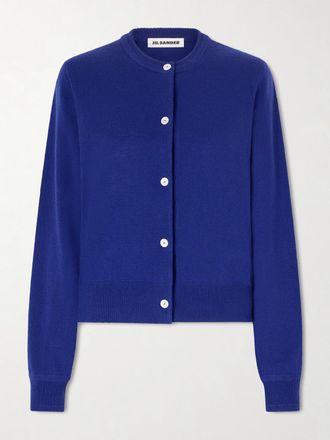 Jil Sander Cardigan En Laine - Bleu