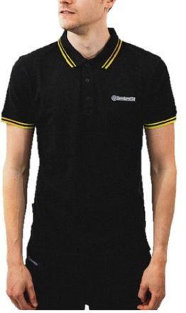Lambretta Mens Black/Gold Twin Tipped Polo Shirt 4XL