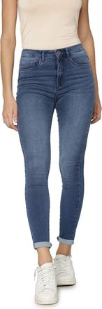 Only Damen Onlroyal skinny met hoge taille Jeans, Medium Blue Denim, 38W / 30L EU