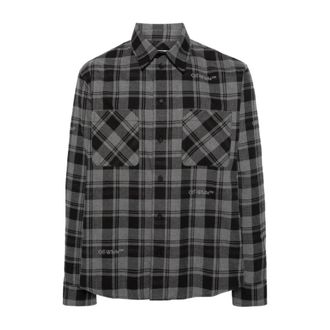 Off-white Flannel Hemd mit Karomuster - - Shirts - Herren - Grau - S