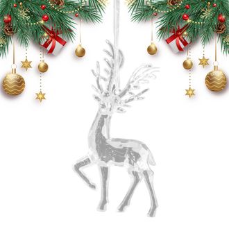 Generico Weihnachtsbaum-Dekoration, transparentes Acryl, 10,2 cm, bruchsichere Weihnachtsdekoration, elegantes Zubeh&ouml;r f&uuml;r Partys, festlicher Glanz | Haus