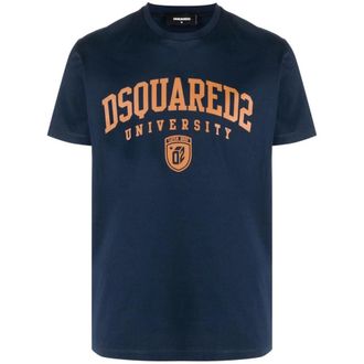 Dsquared2 University Cool T-Shirt - - Tops - Herren - Blau - L