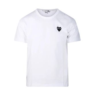 Comme Des Gar&ccedil;ons Schwarzes Herz T-Shirt - - Tops - Herren - Wei&szlig; - S