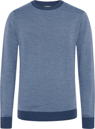 Stenströms Rundhalspullover aus Merinowolle mit Rippbündchen in