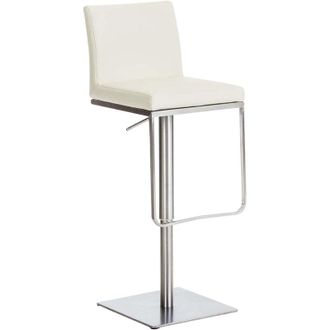 Clp Barhocker Panama Kunstlederbezug creme edelstahl