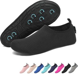 Saguaro Chaussures Aquatiques Homme Femme Chaussure deau Séchage Rapide Chaussure de Plage Antidérapante avec 7 Trous de Drainage pour Piscine Mer Plongée Bai