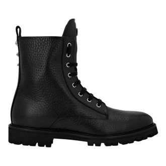 Philipp Plein Stars Studs Leder Commando Boots - - Shoes - Herren - Schwarzk - 40 EU
