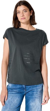 Cecil Damen B323177 T-Shirt, Slate Khaki, S