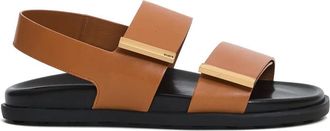 Tod's Tods Sandalen - Brown Leather Two-Strap Anatomical Sandals With Ru - Gr. 36 (EU) - in Schwarz - für Damen