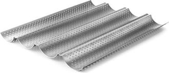 Lacor 68450 - Baguetteform, Antihaftform, Delize Collection, mikroperforiert, PFOA-frei, Backofen-, Kühl- und Gefrierschrank geeignet, Kohlenstoffstahl, 38x