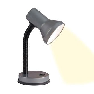 Brilliant lamp Lampe de table junior titane | 1x R80, E27, 40W, adapt&eacute; aux lampes &agrave; r&eacute;flecteur (non incluses) | &Eacute;chelle A ++ &agrave; E | Avec interrupteur &agrave; bascule