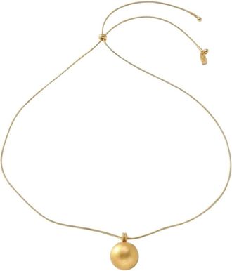 Dansk Copenhagen Signe Waterproof 18K Gold Plated Necklace - Adjustable Chain & Sanded Stainless Steel - - Accessories - Damen - Gelb - ONE SIZE