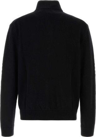 Givenchy Mens Black Wool Blend Cardigan Exterior: Cashmere Maglie Sweater