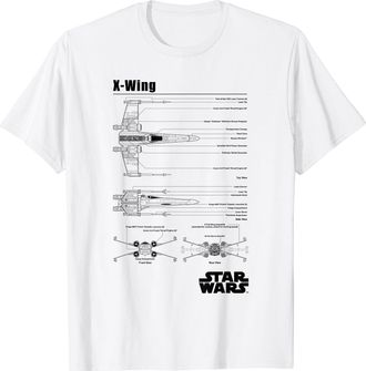 Star Wars X-Wing Blueprint T-Shirt