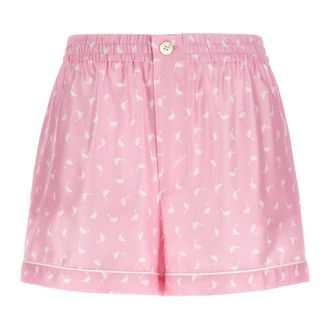 Moschino Silk Twill Shorts - - Shorts - Damen - Rosa - S