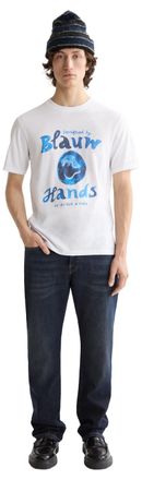 Scotch & Soda Denim Artwork T-Shirt, Offwhite 101, L