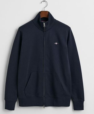 GANT Stehkragen-Sweatjacke mit Logo-Stickerei in