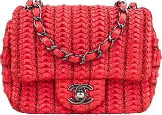 Chanel Crossbody Bags - Chanel Red Seoul Crochet Antique Mini Single Flap - Gr. unisize - in Bunt - f&uuml;r Damen