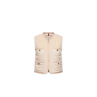 Moncler Femme, Vestes, Beige, Taille: 38 FR Mimosas Vest
