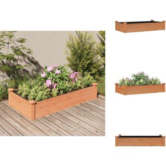 vidaXL Hochbeet mit Einsatz Braun 120x60x25 cm Massivholz Tanne - Holz Hochbeet - Tannenschnitt - Gartenbeet - Gem&uuml;segarten - Balkonpflanzen