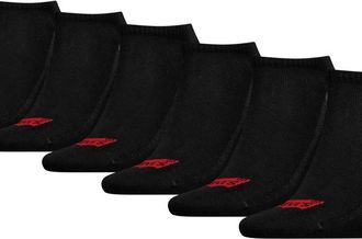 Levi's Low Cut Batwing Logo Socks 6 Pack - Homme - Noir / Black - 35