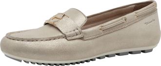 Tamaris Damen Moccassin flach Leder, beige, 39 EU