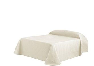 Eysa Bettüberwurf, Polyester, 200 cm, 75, 25 Prozent Baumwolle, Ecru Kies Tagesdecke 00