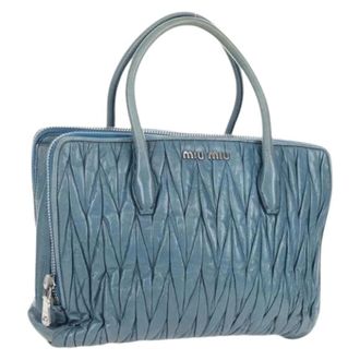 Miu Miu Pre-owned Cuir sacs-main - Femme - Pre-owned - Bleu - Taille: ONE Size