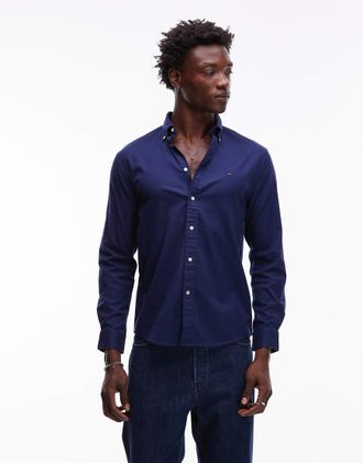 Tommy Hilfiger Flanellhemd in Marineblau