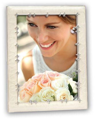 ZEP S.r.l P946 Collection Love Renoir Cadre Photo M&eacute;tal Blanc/Argent 10 x 15 cm