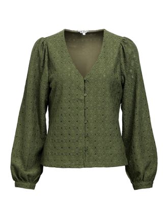 Object Objlaila L/S V-Neck Top Noos