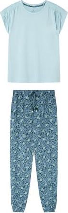 Women'secret Long Pyjama Daily Garden, Vert, L Femme