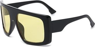Generic Lunettes De Soleil &Agrave; Monture Large For Hommes Et Femmes, Id&eacute;ales For La Conduite En Ext&eacute;rieur(Yellow)